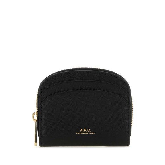 A.P.C. | Accessories | Apc Women Black Leather Mini Demi Lune Wallet ...